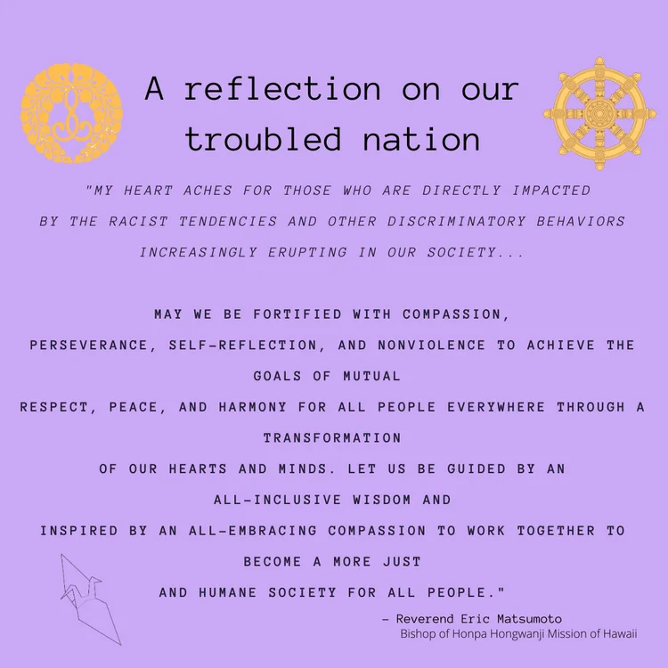 A Reflection on our Troubled Nation by Bishop Eric Matsumoto — Windward ...