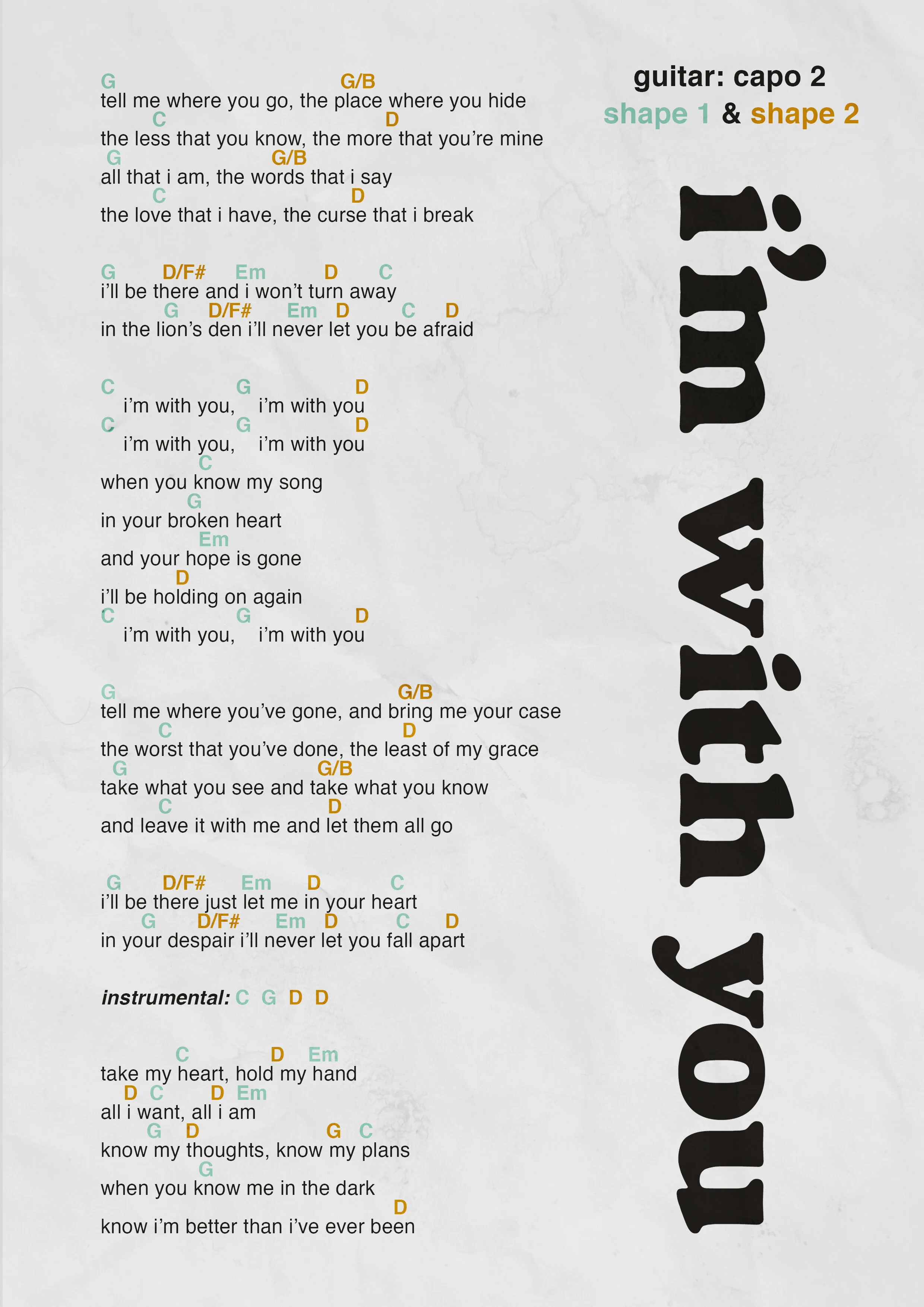 Fall For You Chord Guitar