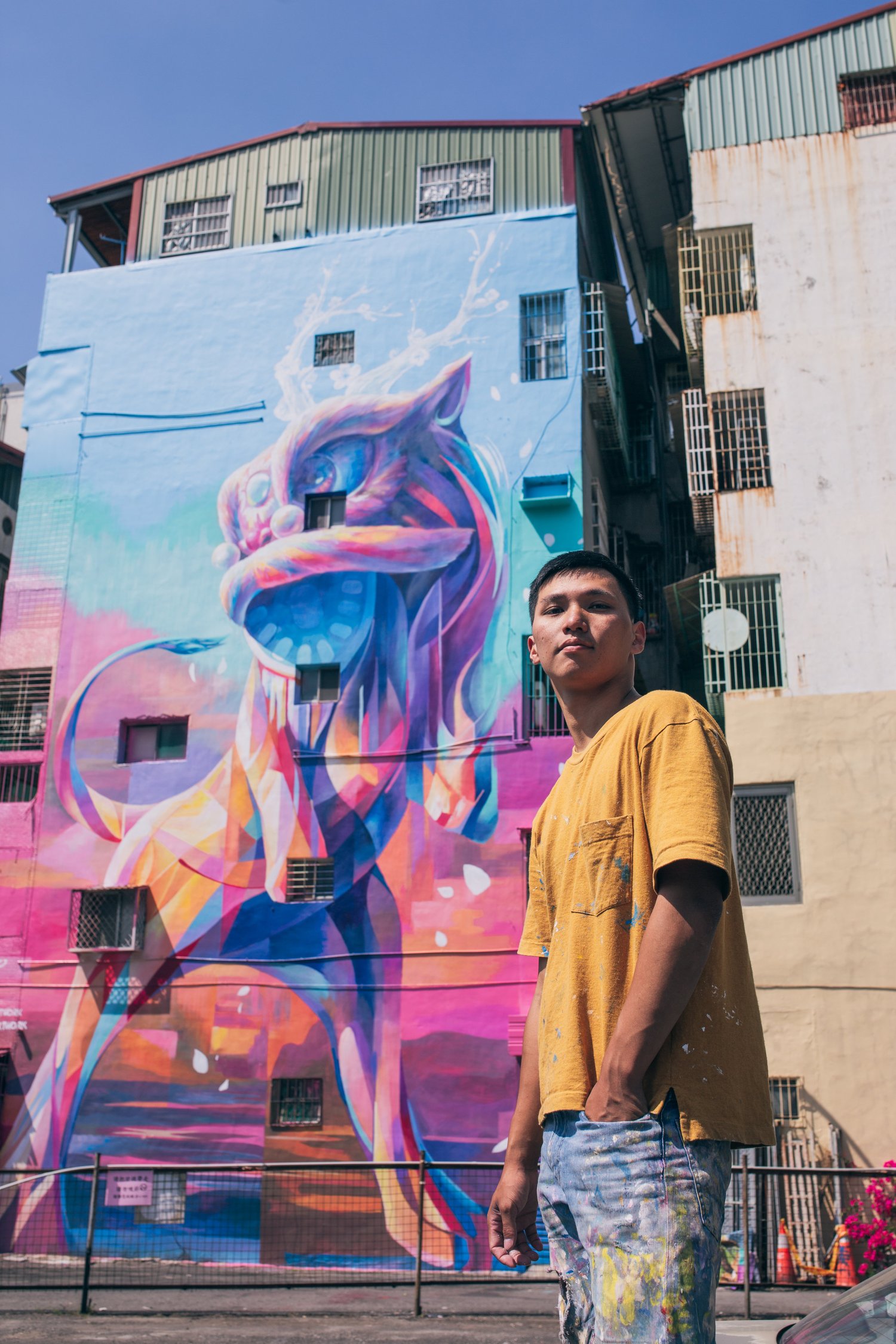Street Artist At Work