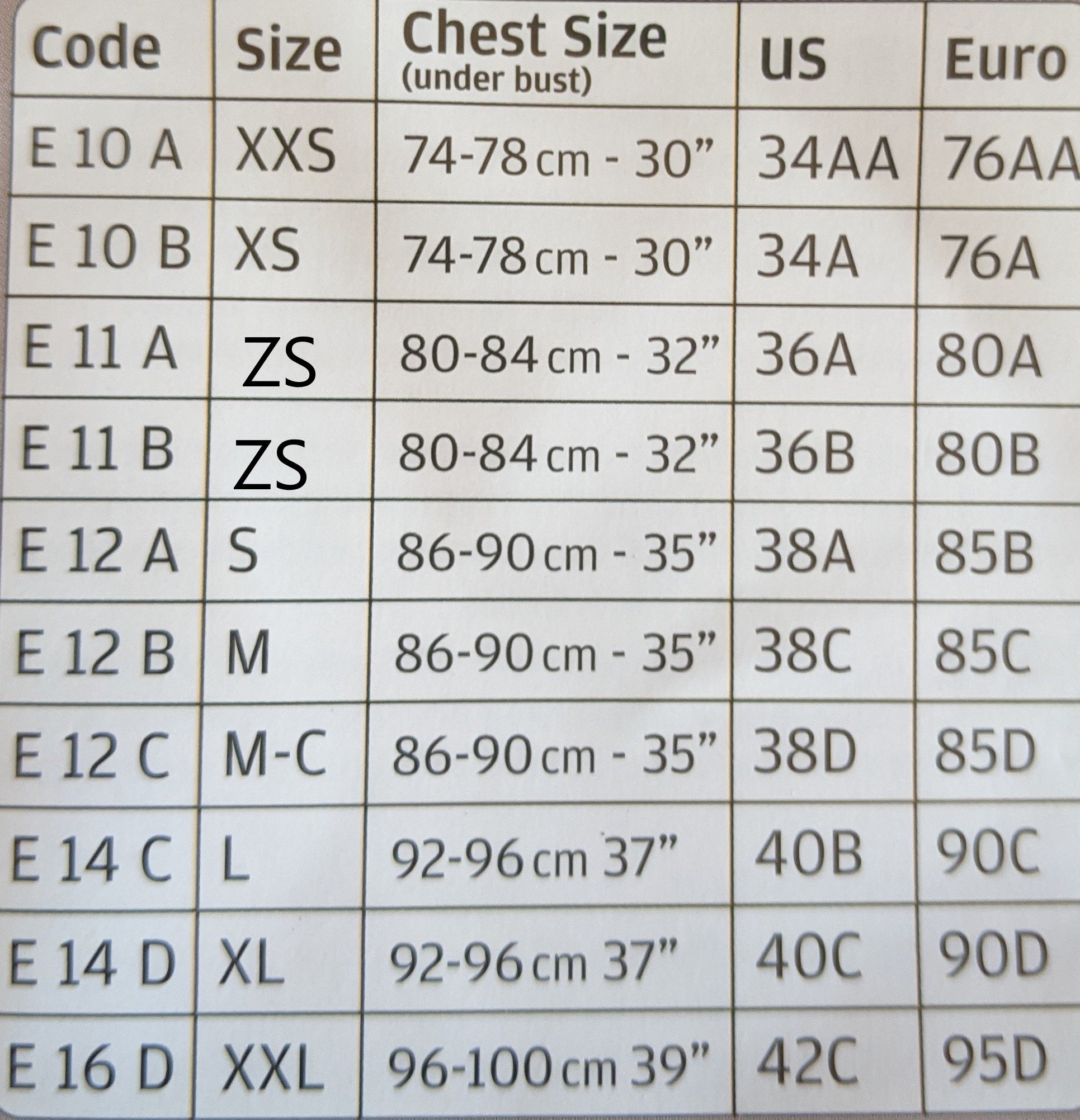 size info — allstar Australia