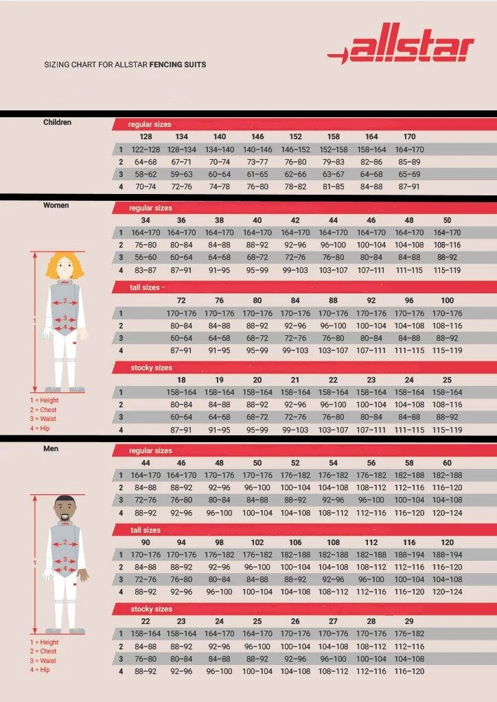 size info — allstar Australia