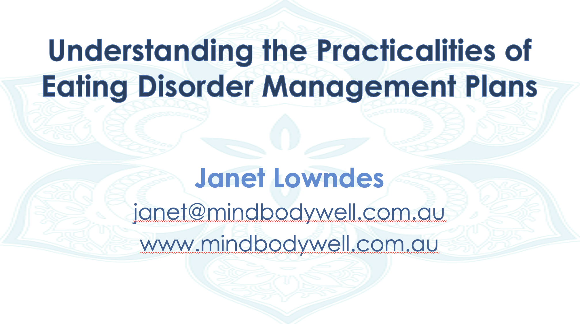 Recorded Programs for Health Professionals
