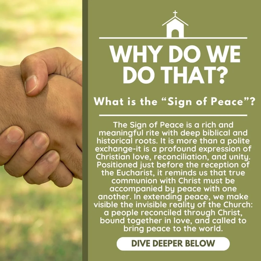 What is the "Sign of Peace"? — HOLY REDEEMER CHURCH