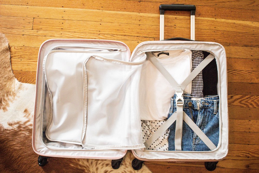 My Suitcase: The Victorinox Etherius Metallic Bag — Two Blue Passports