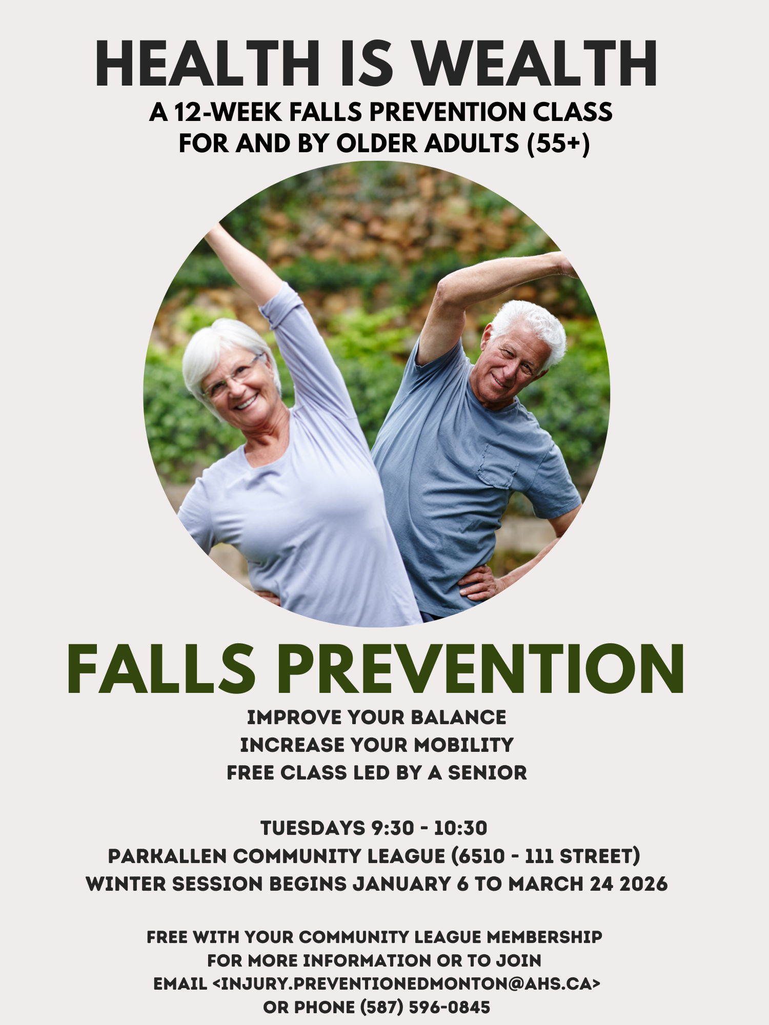 Falls Prevention and Mobility Classes for Seniors at Parkallen Hall ...