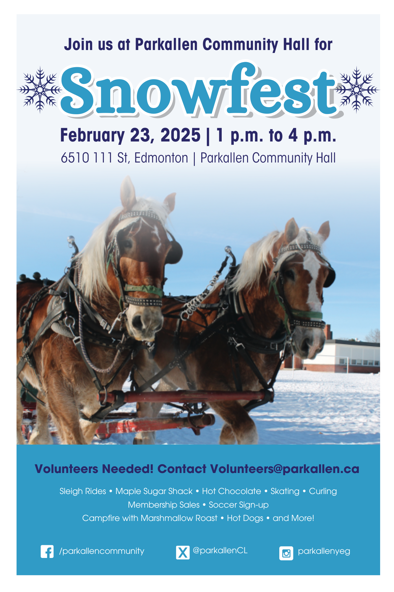 Parkallen Snow Fest February 23 Event 2025 — Parkallen Community League