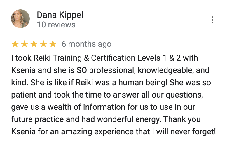 Reiki Training and Certification Classes