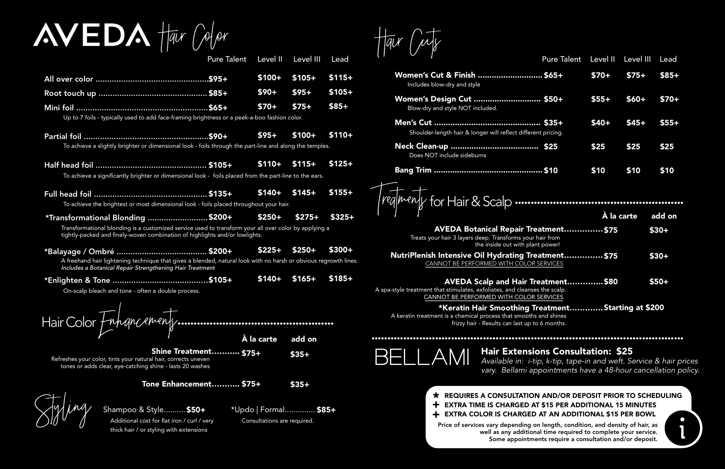 GC at The District - Service Menu — Gianna Christine Salon + Spa