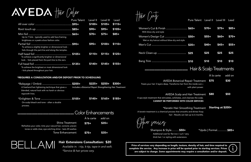 GC at The District - Service Menu — Gianna Christine Salon + Spa