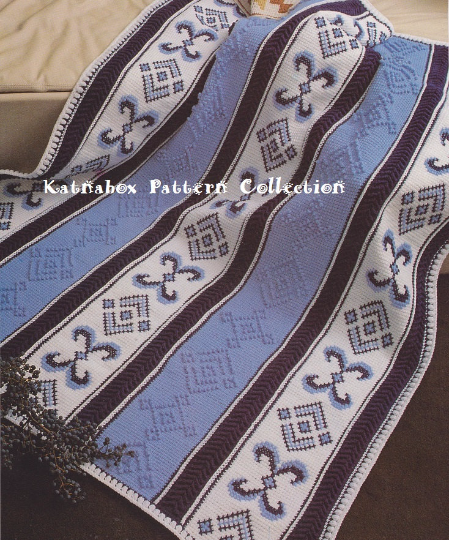 Crochet "Midnight Magic" Afghan Pattern #KC0458, Advanced Skill Level ...