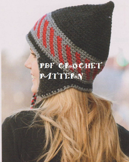 Crochet Ladies Modern Chullo Hat Pattern #KC0692, Intermediate Skill ...