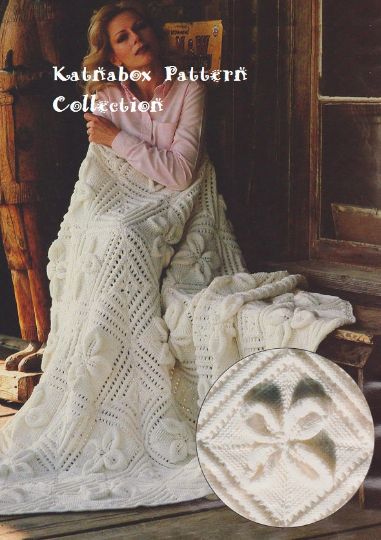 Knit Traditional Nantucket Afghan Pattern #KC0658, Advanced Knitting ...
