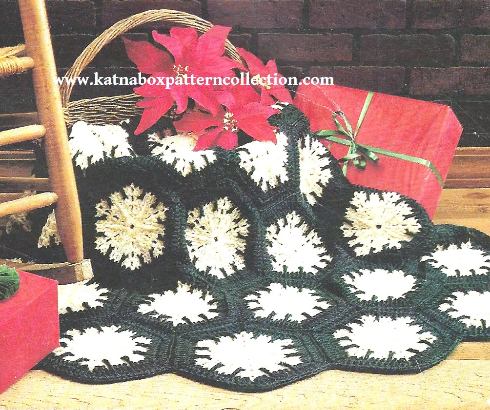 Crochet "Snowflake Hexagon Afghan" Pattern #KC1671, Advanced Skill ...