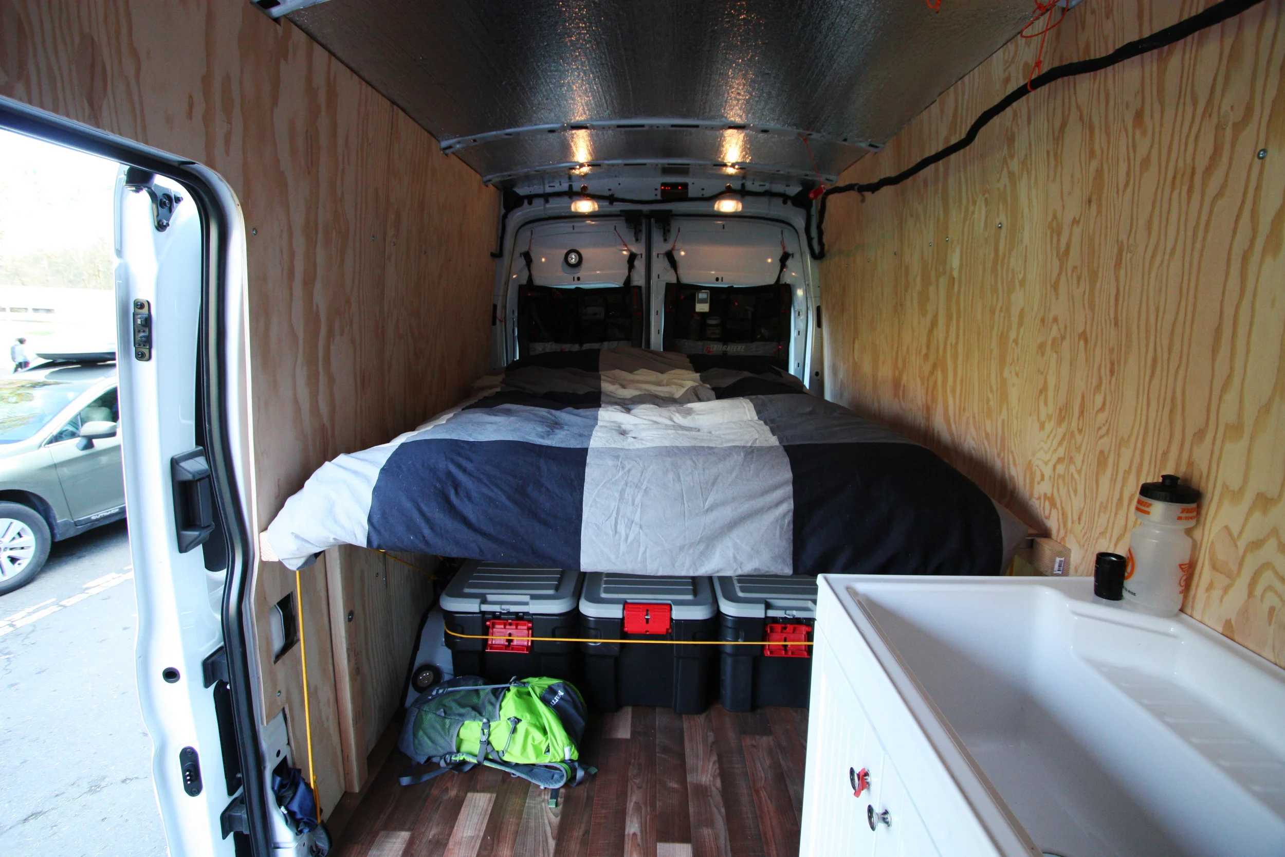 A van build-out: before and after — ROVA