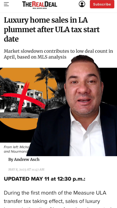 Luxury Home Sales In La Plummet After Mansion Tax Start Date