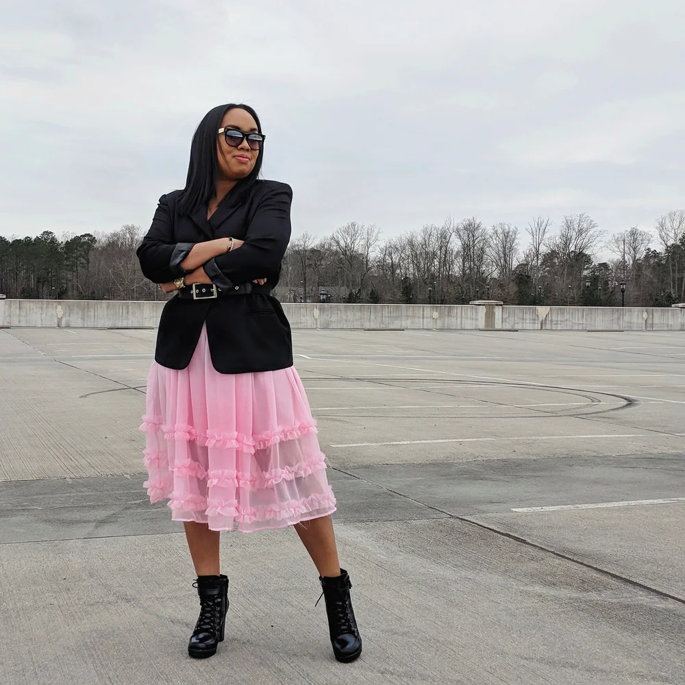 Pink Chiffon Skirt — Tabitha Sewer