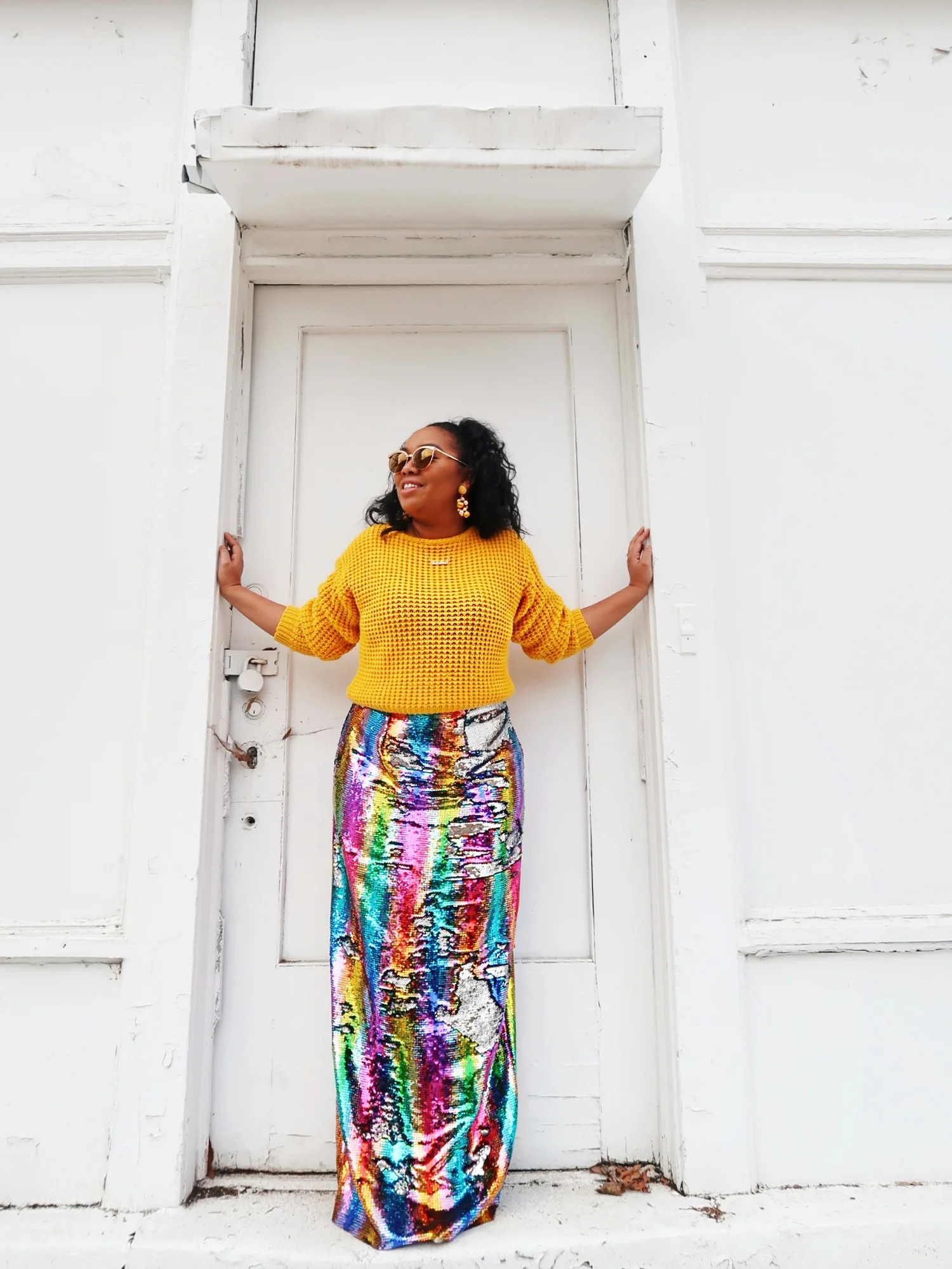 Rainbow Sequins Maxi Skirt — Tabitha Sewer