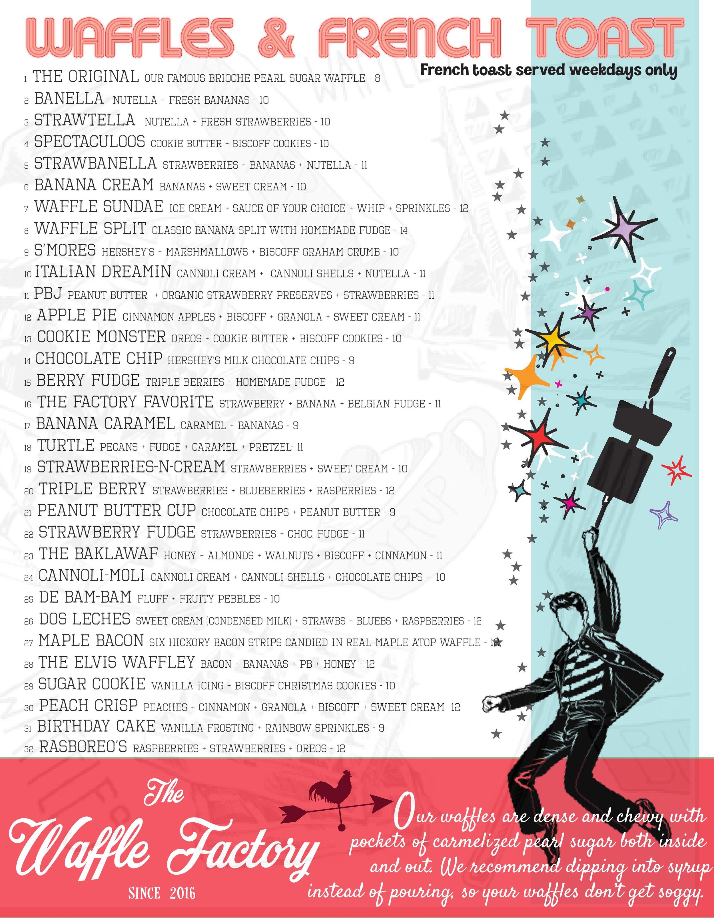 Menu — The Waffle Factory