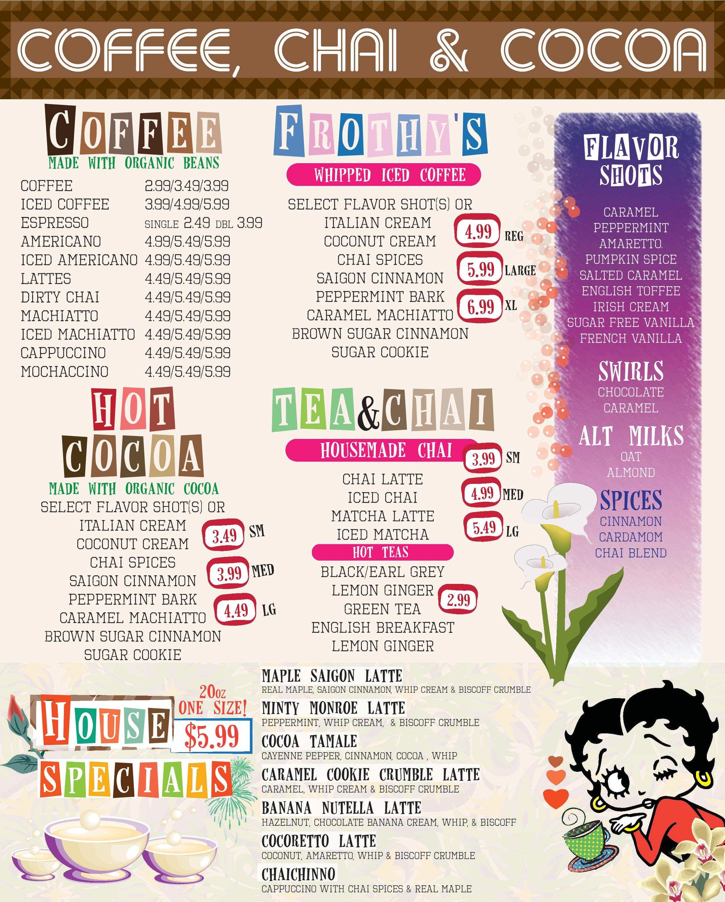 Menu — The Waffle Factory