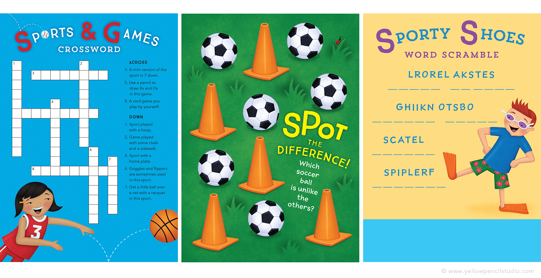 Kids Menu — Games and Sports 2 — Yellow Pencil Studio