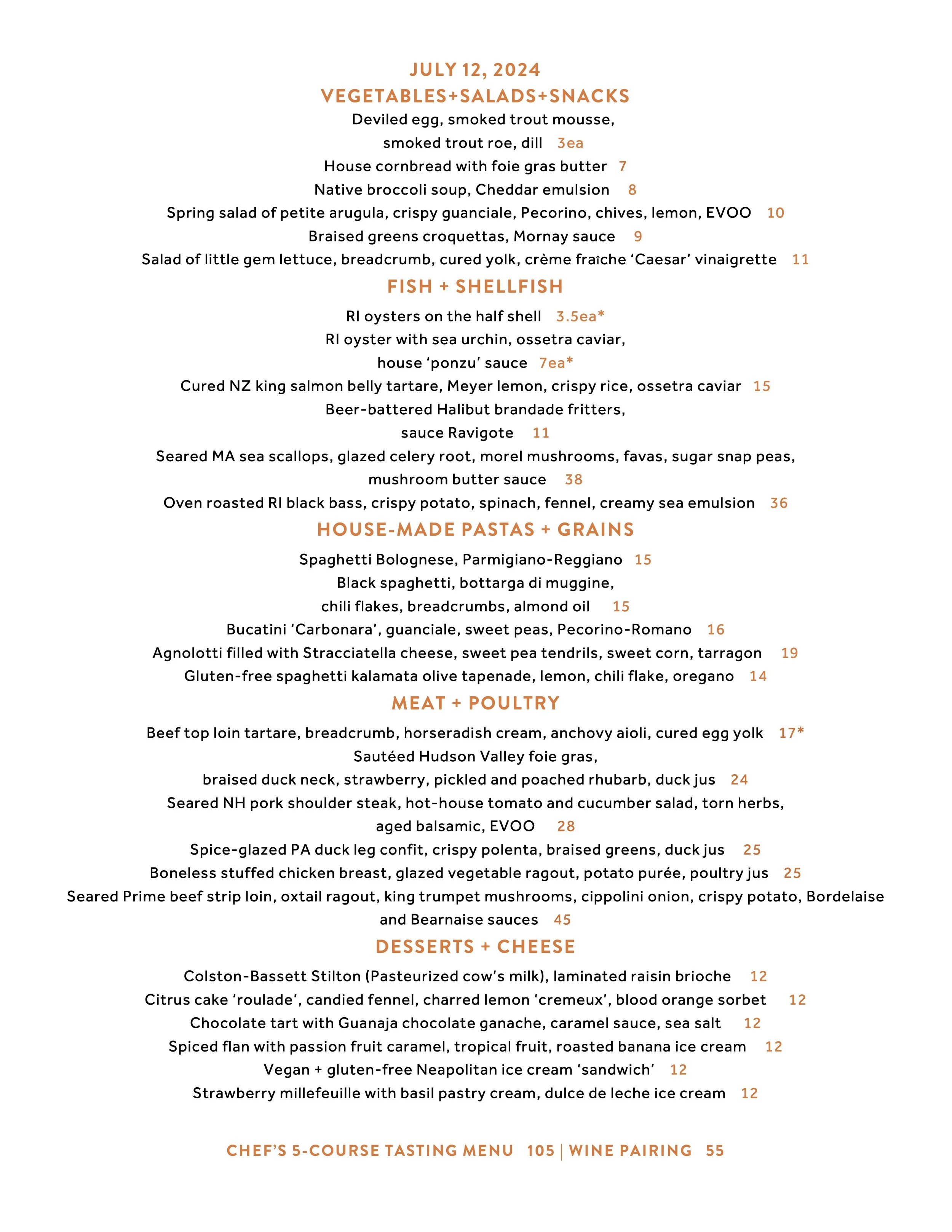 Menu — Persimmon