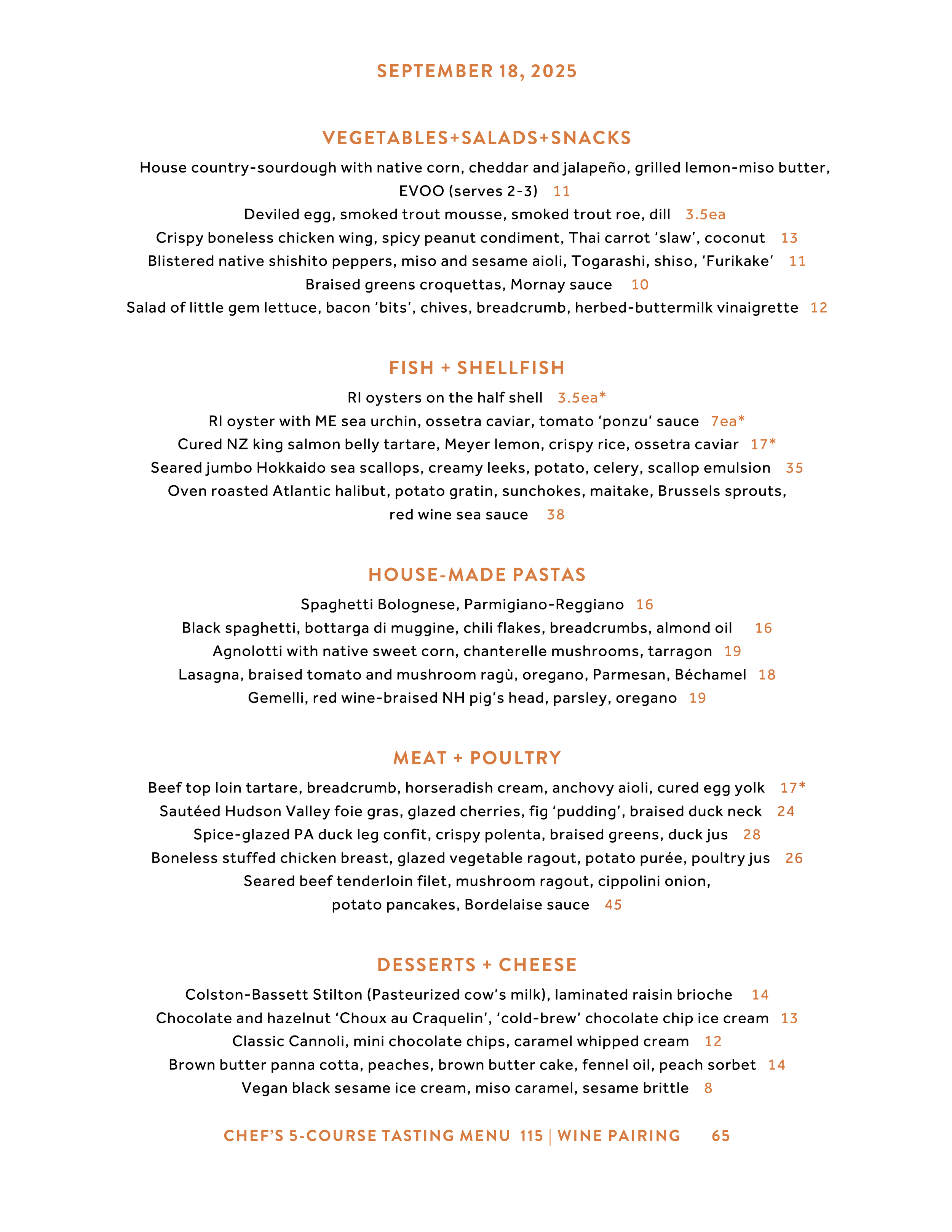 Menu — Persimmon