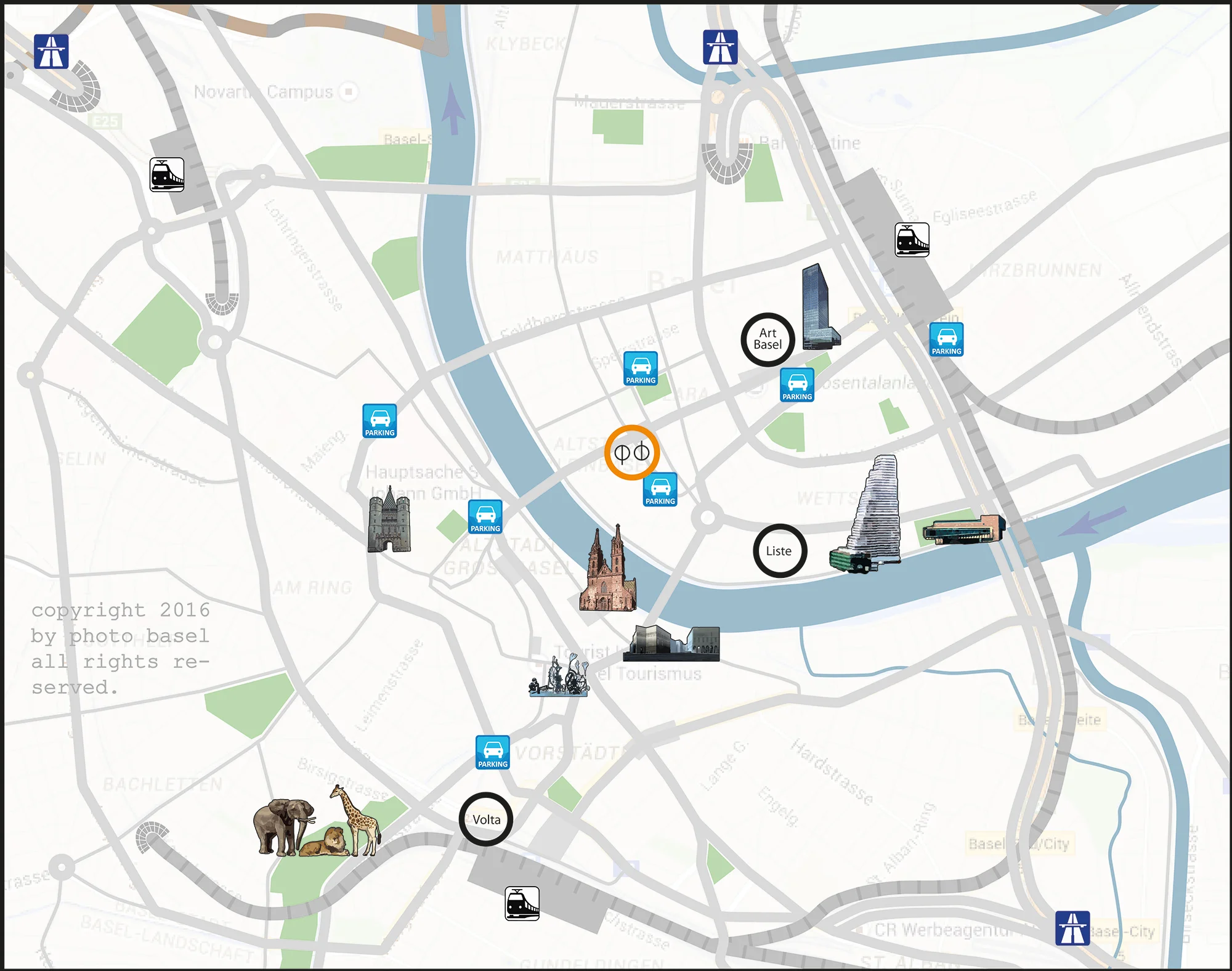 Basel Tourist Map