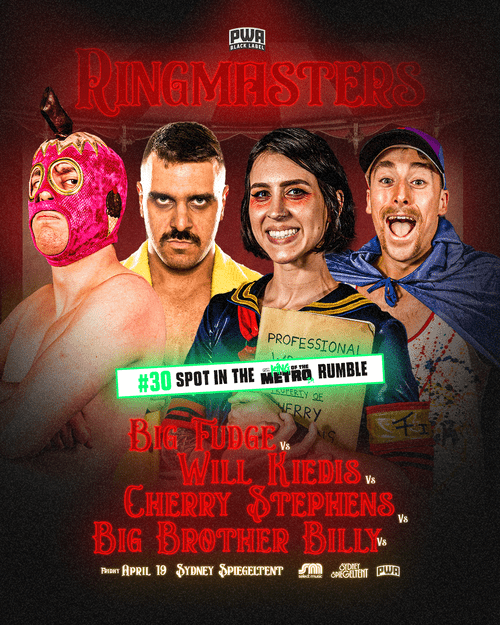 PWA Black Label Presents: Ringmasters, April 19 at the Sydney ...