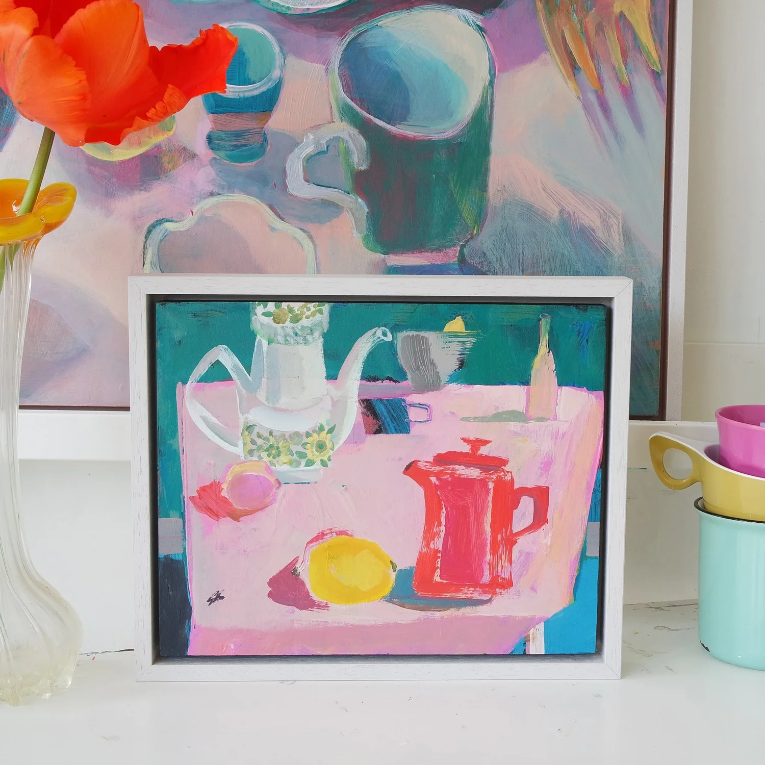 British artist Gabriella Buckingham paints vibrant art for walls of ...