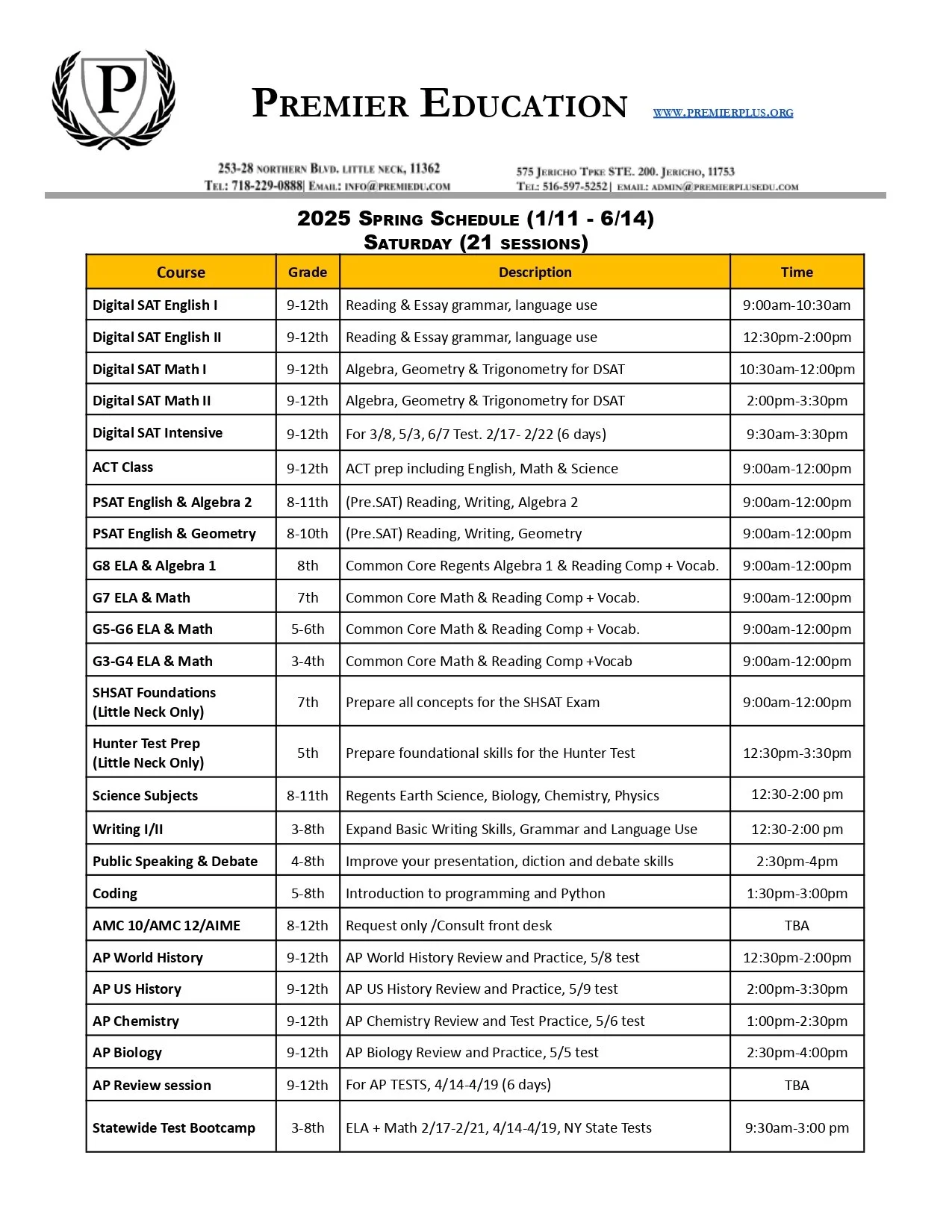 Premier Plus Education