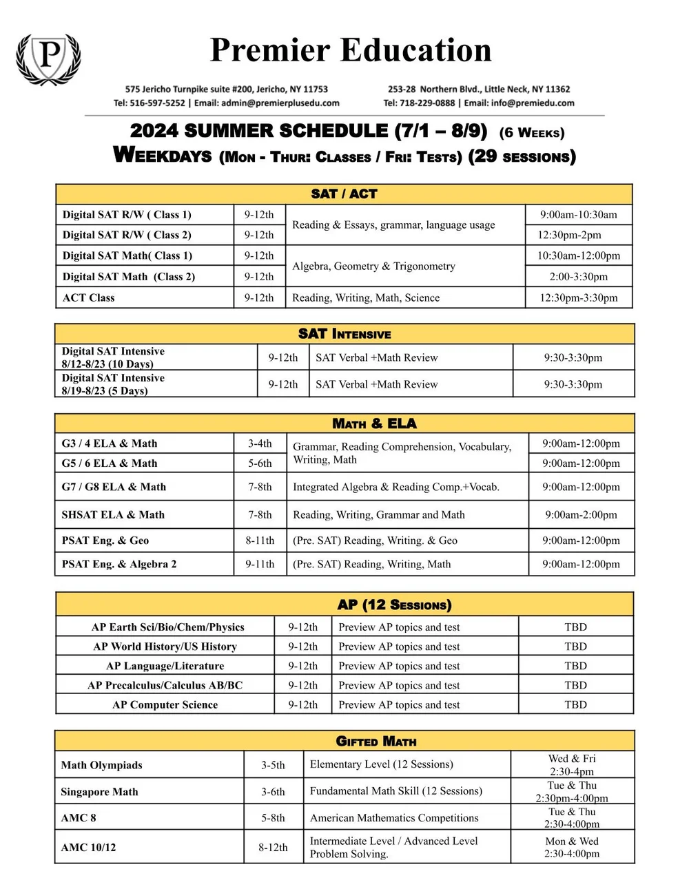 Programs — Premier Education