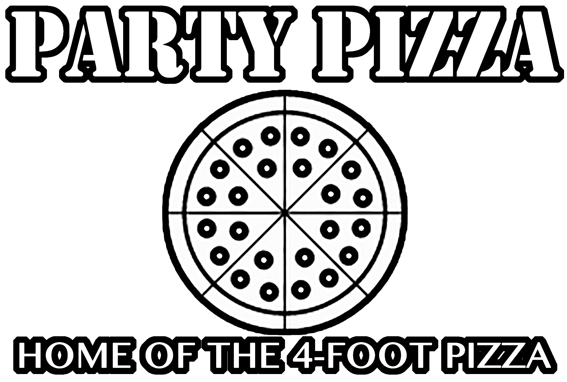 Pizza Party Clipart Black And White