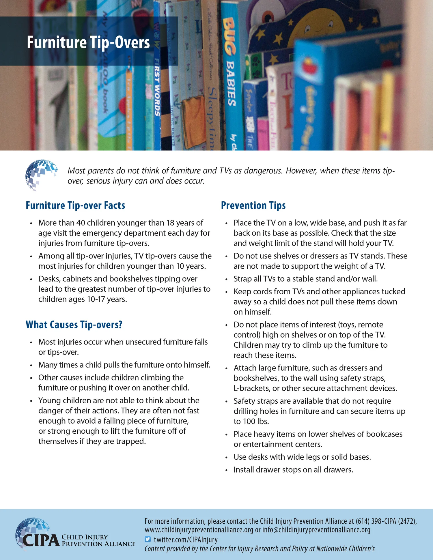 Furniture Tip-Overs — Child Injury Prevention Alliance