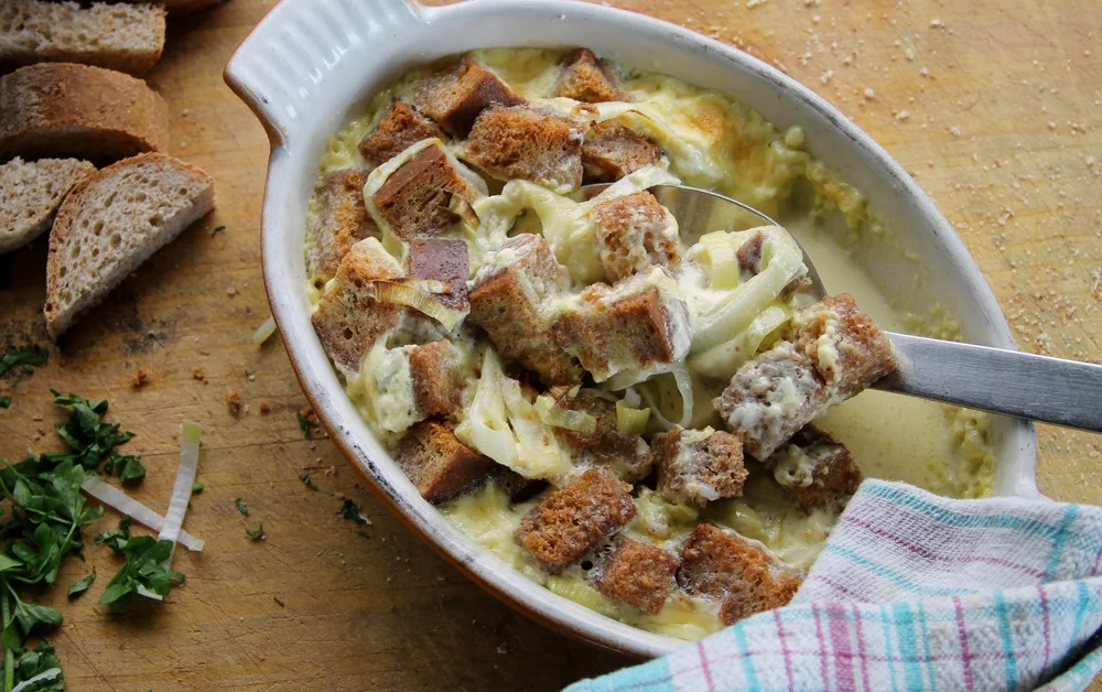 LEEK BREAD PUDDING — Alison Lambert -taste of my life
