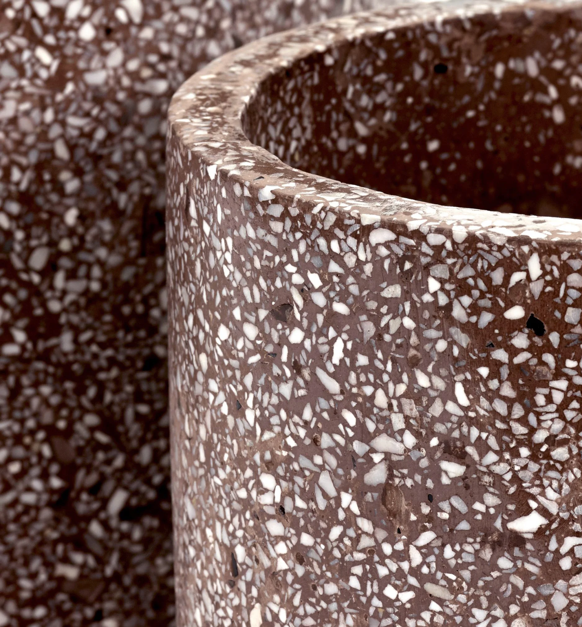 modernist white terrazzo plant pot design by serax belgium — analograum