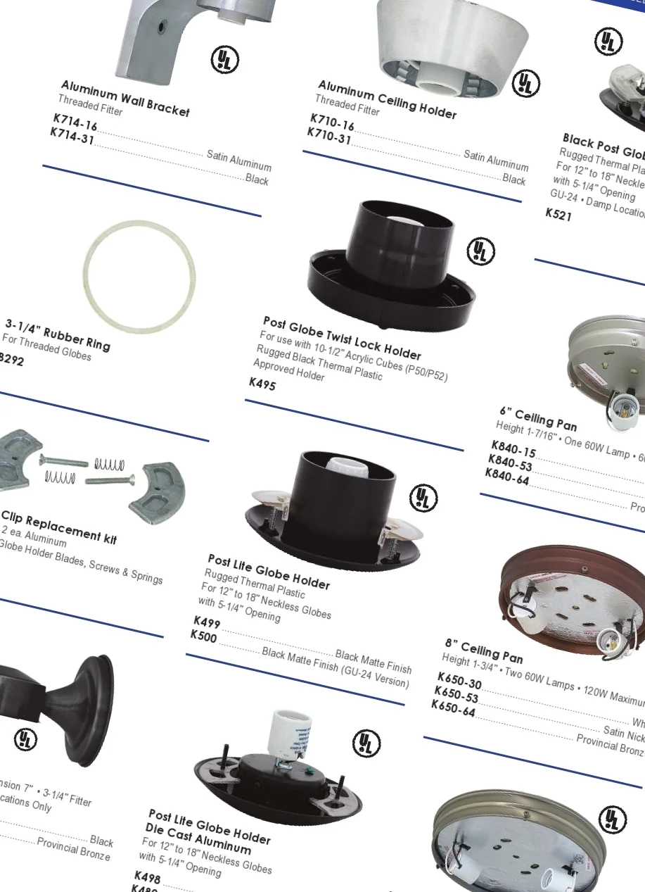 Post Light Holders / Ceiling Pans - The Lighting Guy Ontario