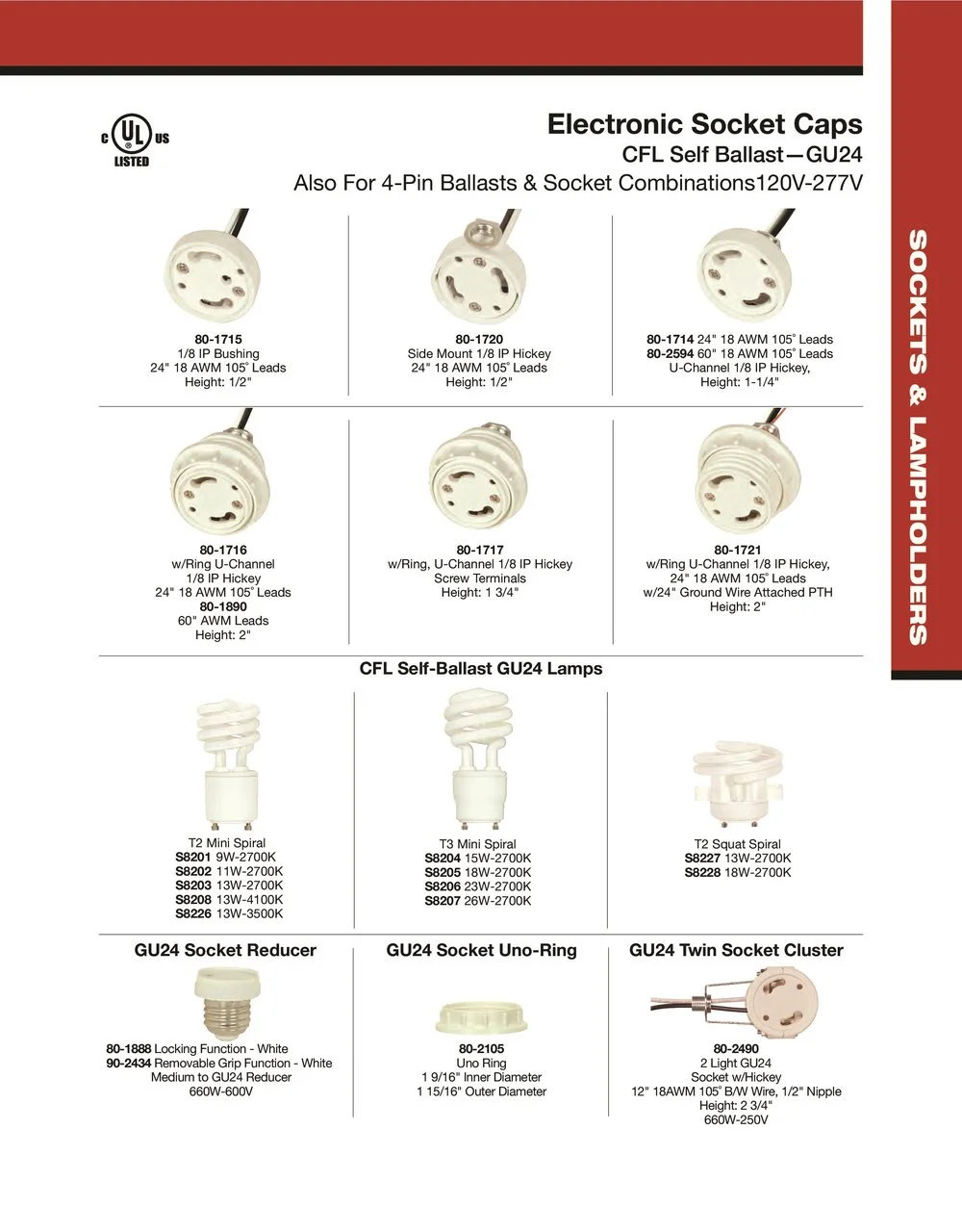 GU24 Sockets / Receptacles