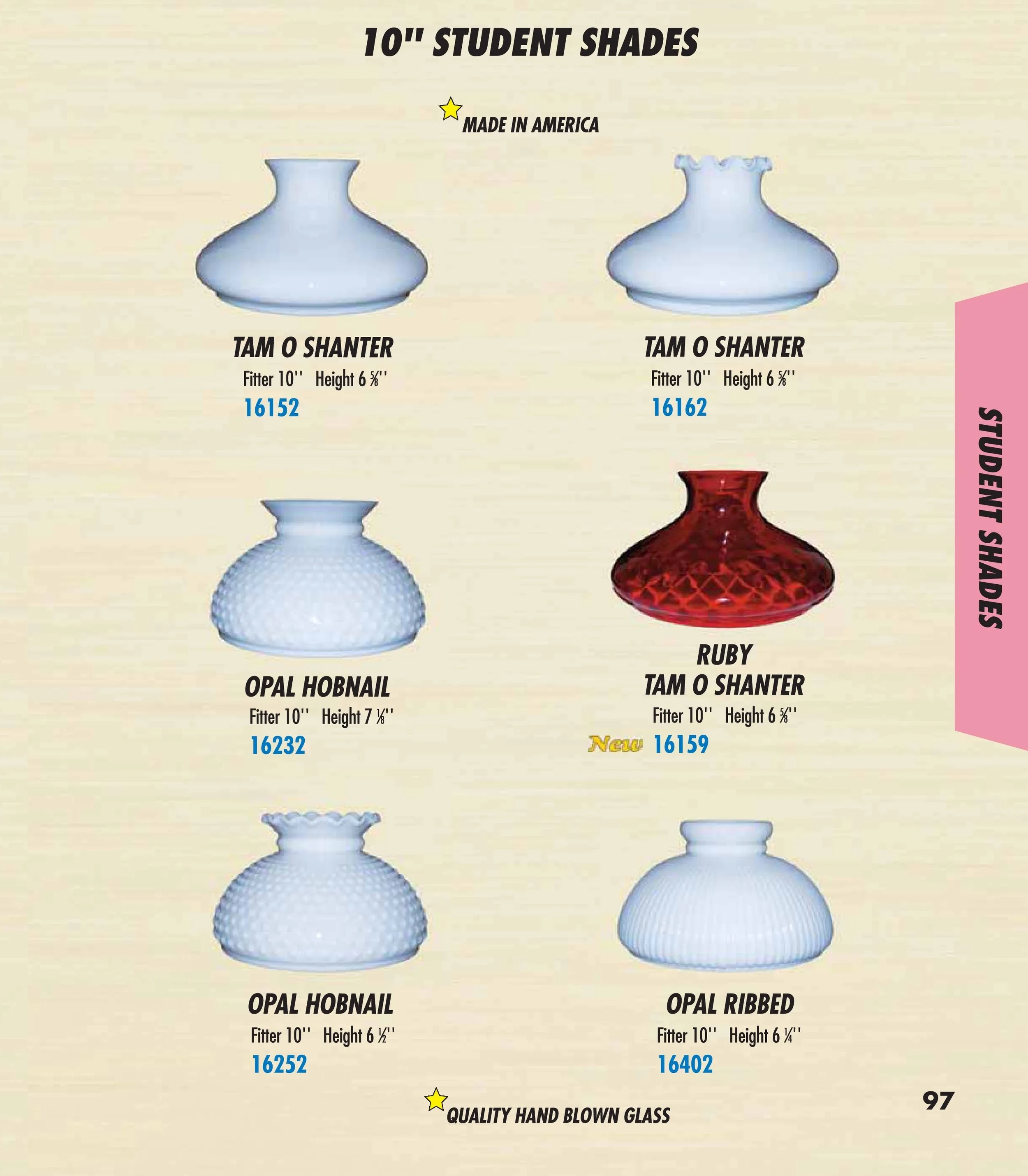 Student Glass Shades - The Lighting Guy Ontario