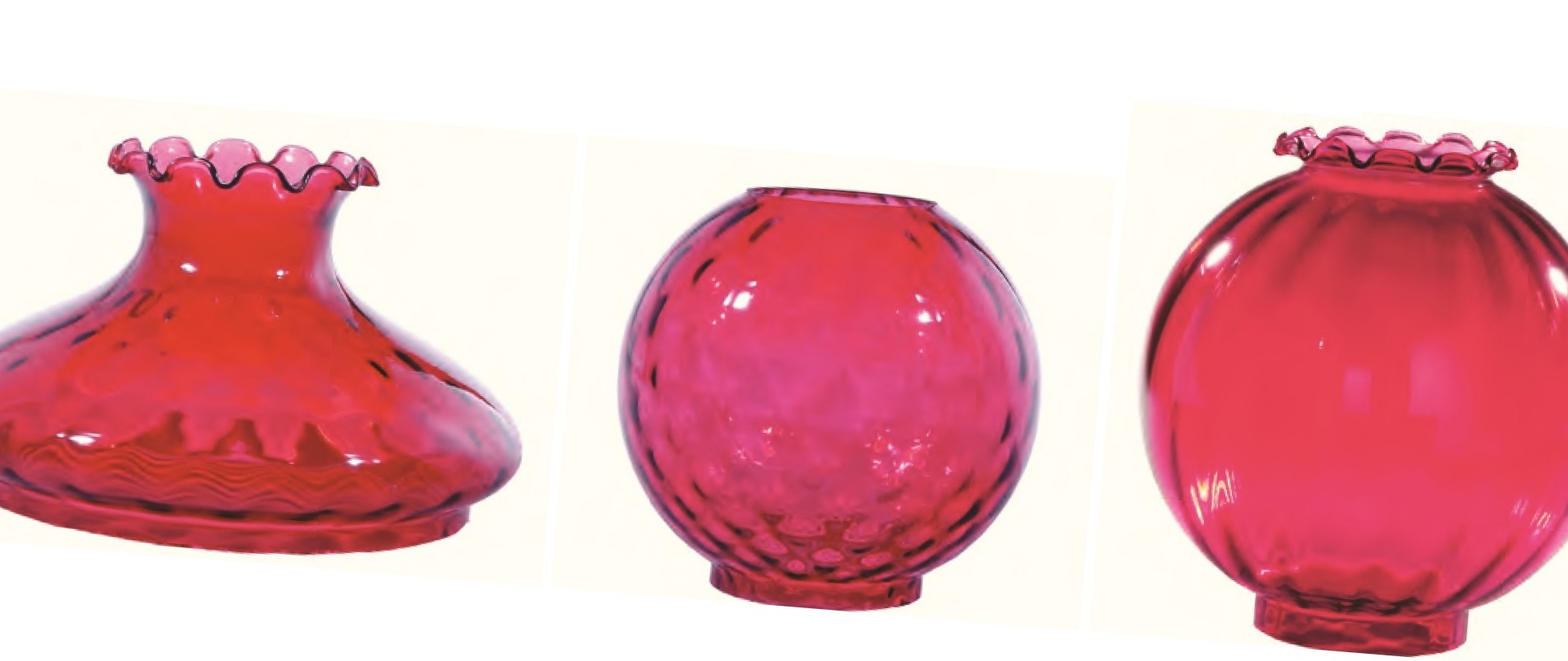 Cranberry & Ruby Glass Shades - The Lighting Guy Ontario