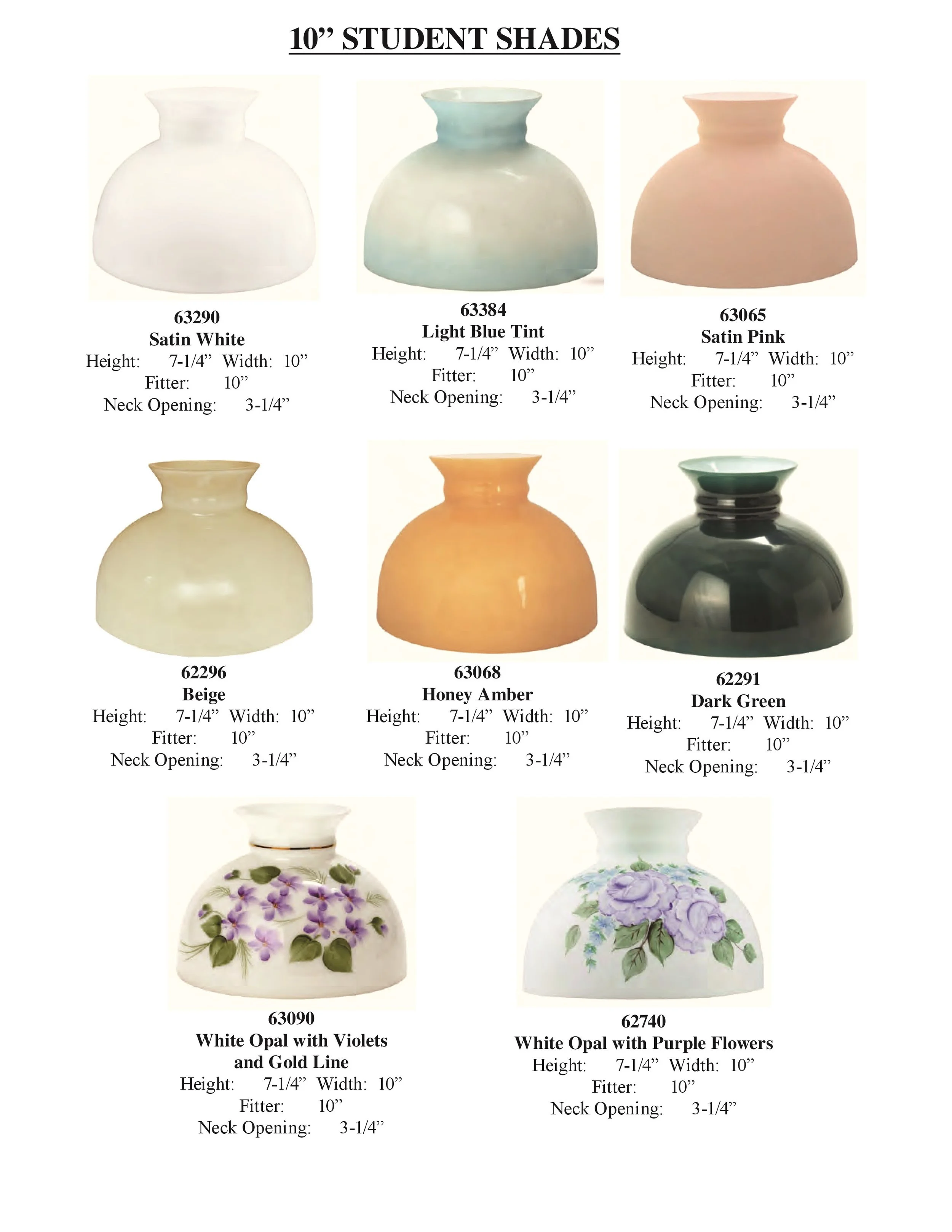 Student Glass Shades