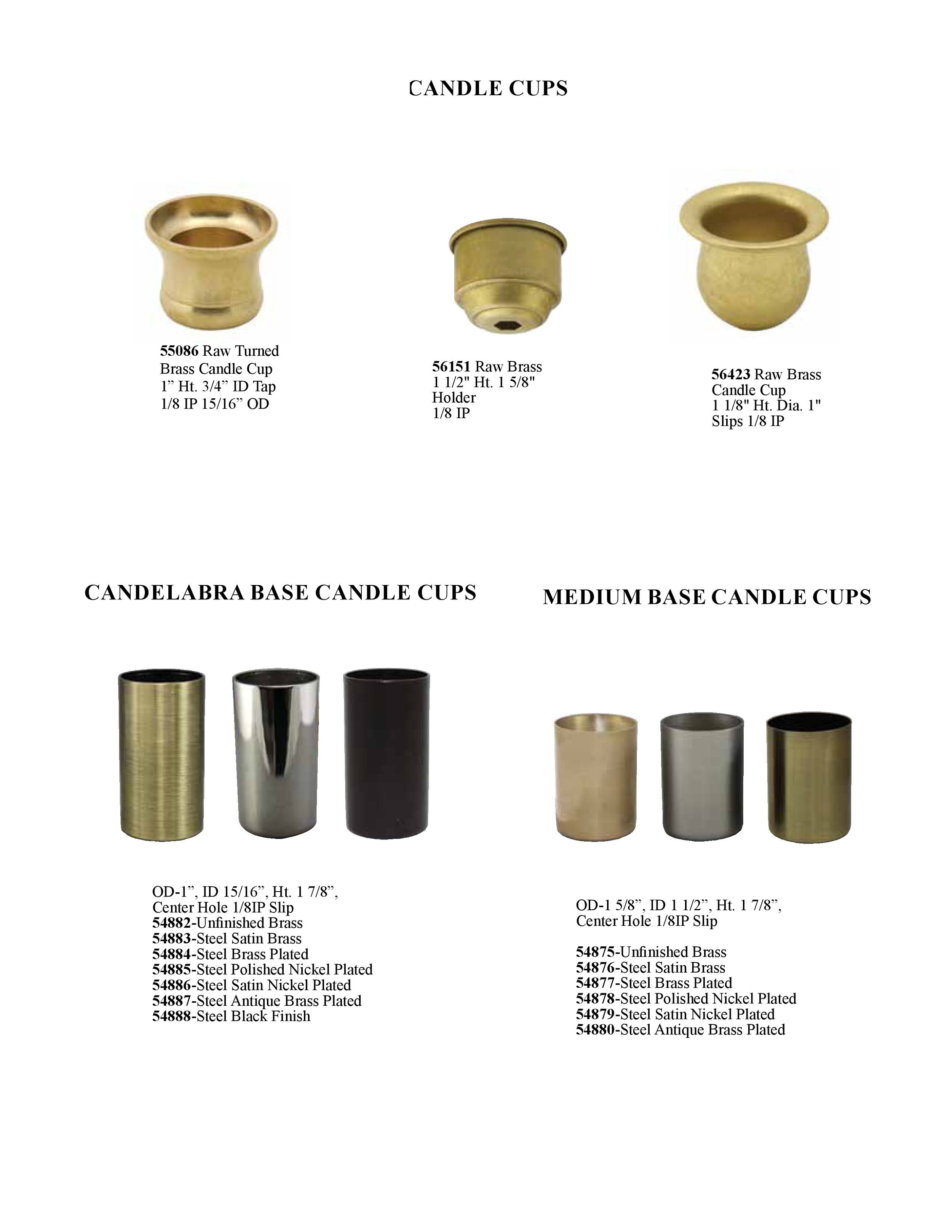 Socket Cups & Candle Cups - The Lighting Guy Ontario