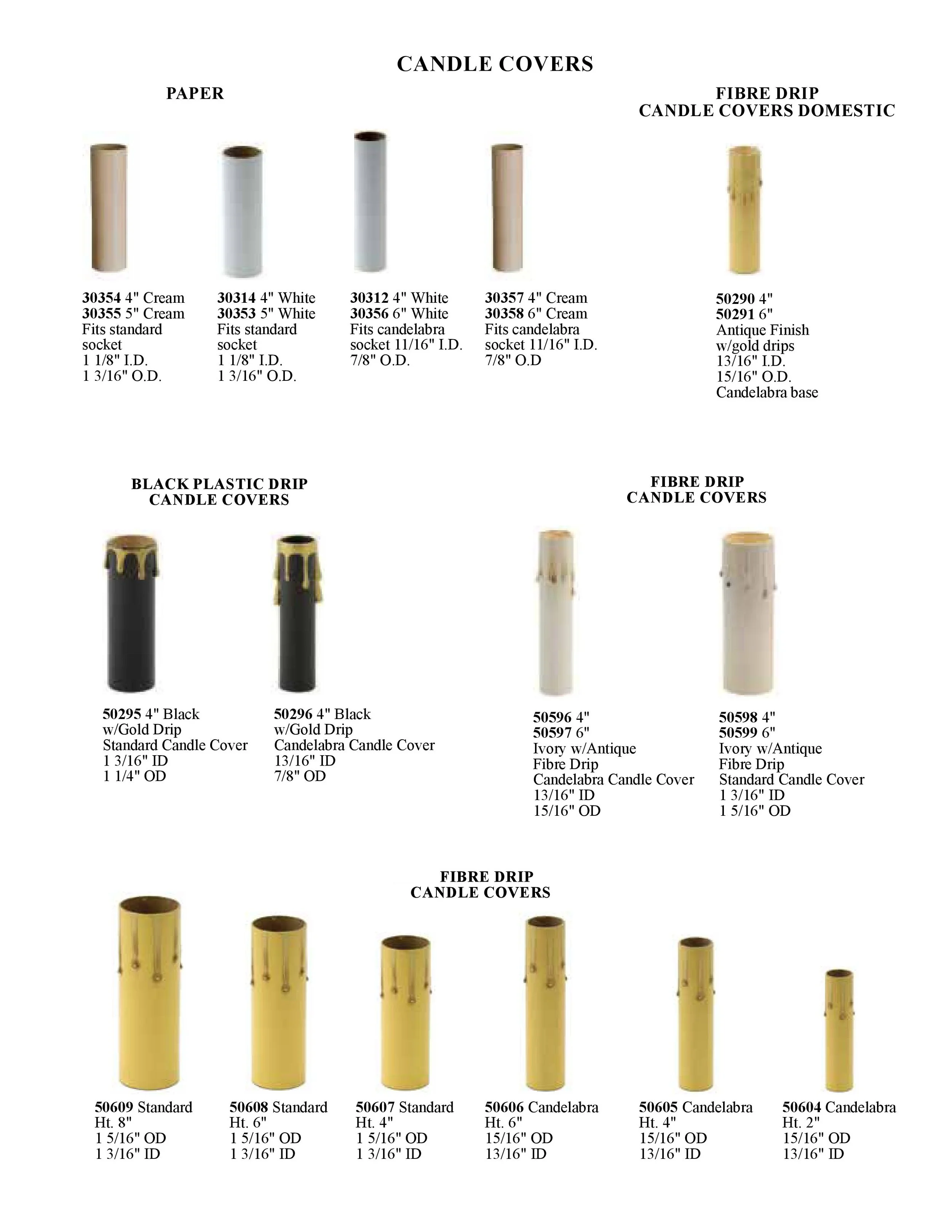 Chandelier Candle Sleeves - The Lighting Guy Ontario