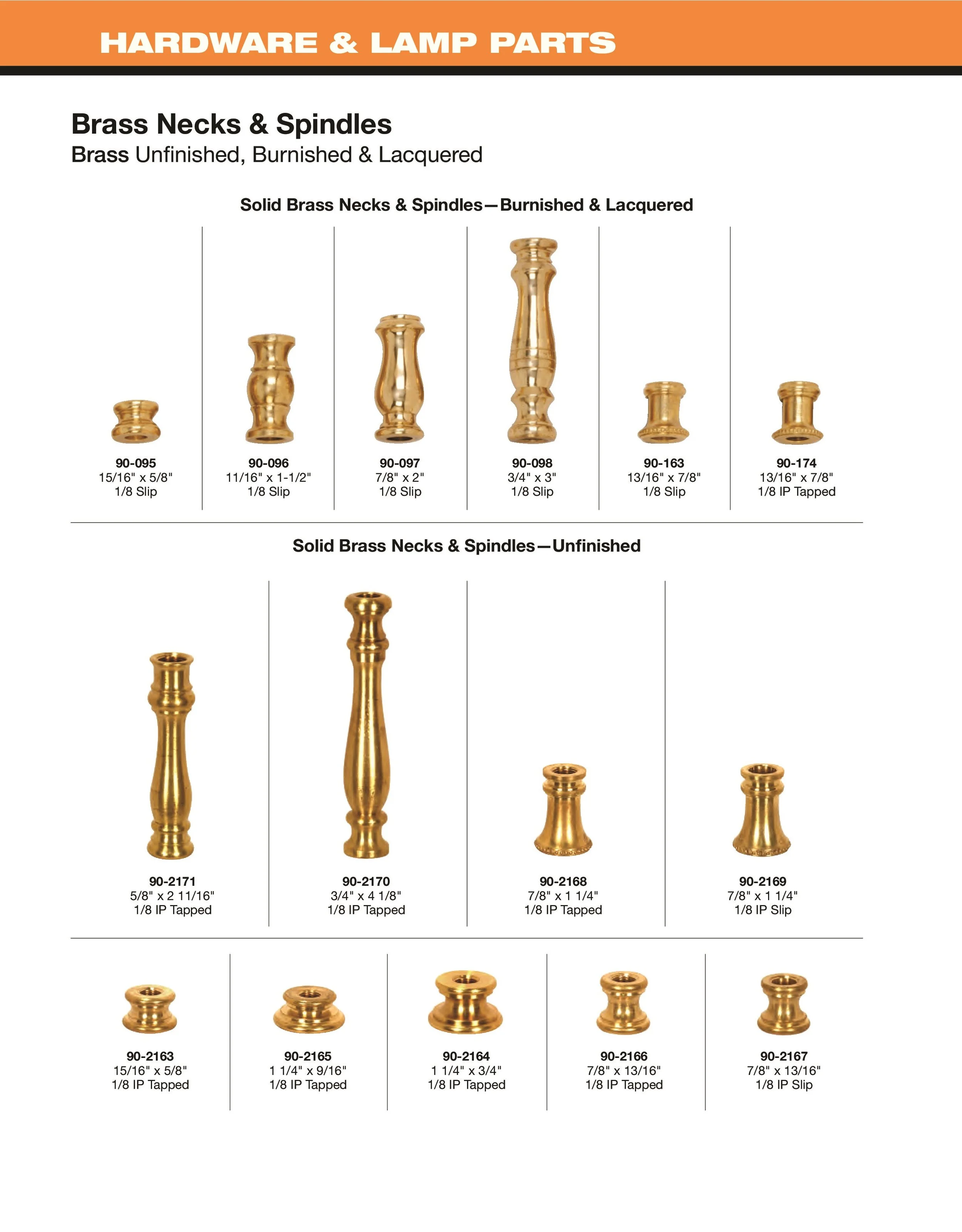Lamp Necks / Spacers / Spindles - The Lighting Guy Ontario