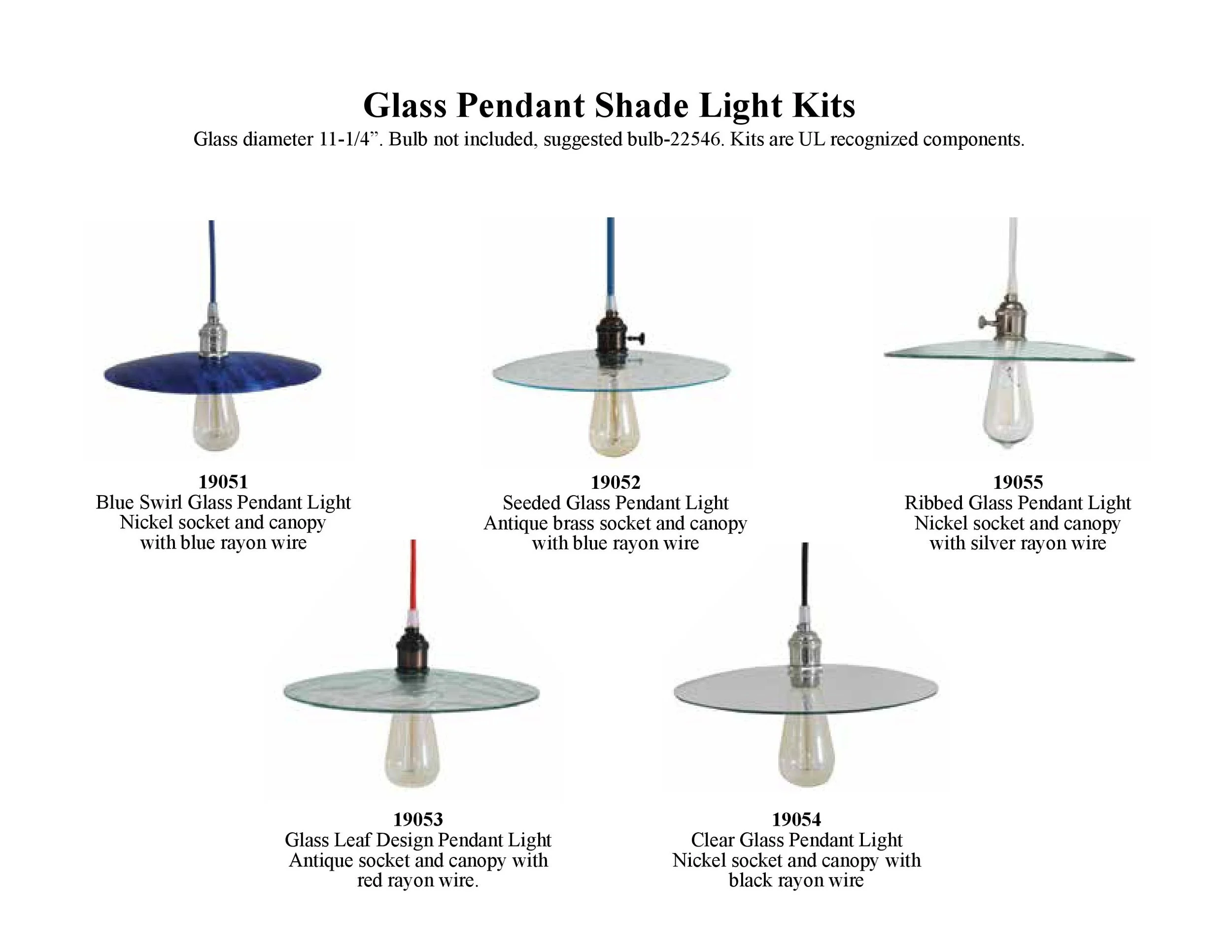 Round Flat Pendant Glass Shade Style - The Lighting Guy Ontario