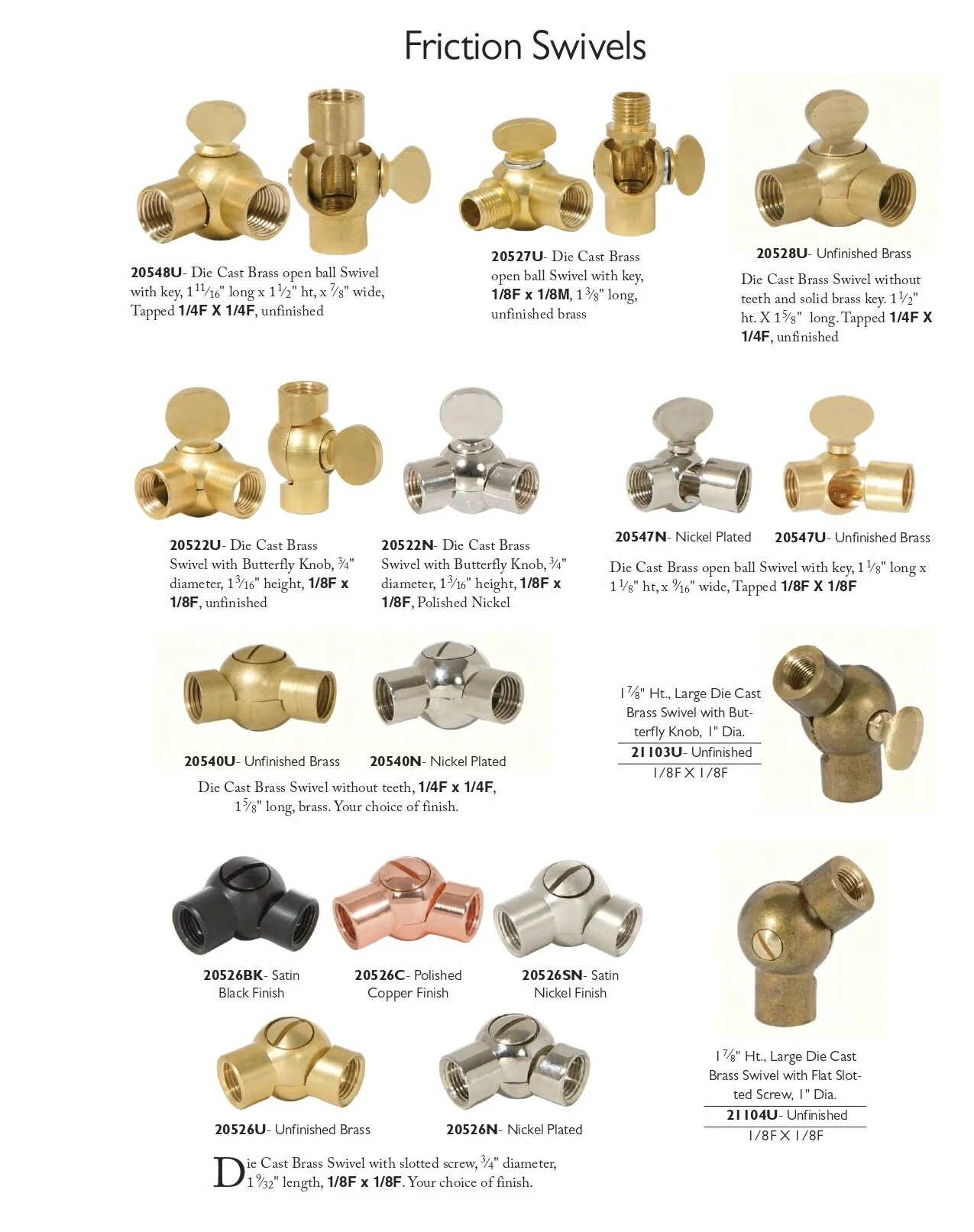Lamp Swivels