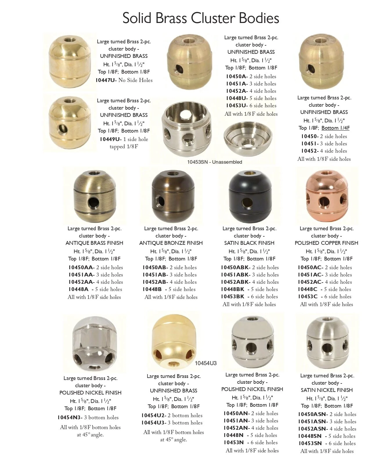 FIXTURE CLUSTER BODIES - The Lighting Guy Ontario