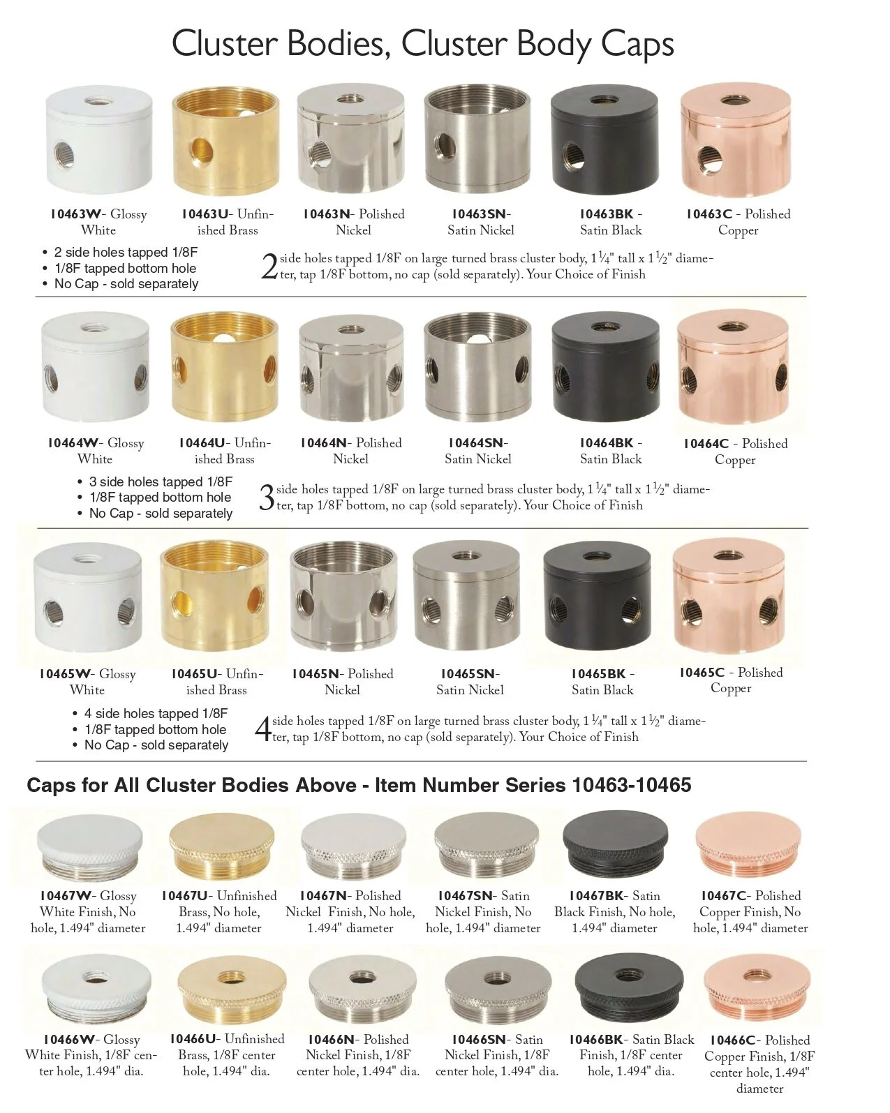 FIXTURE CLUSTER BODIES