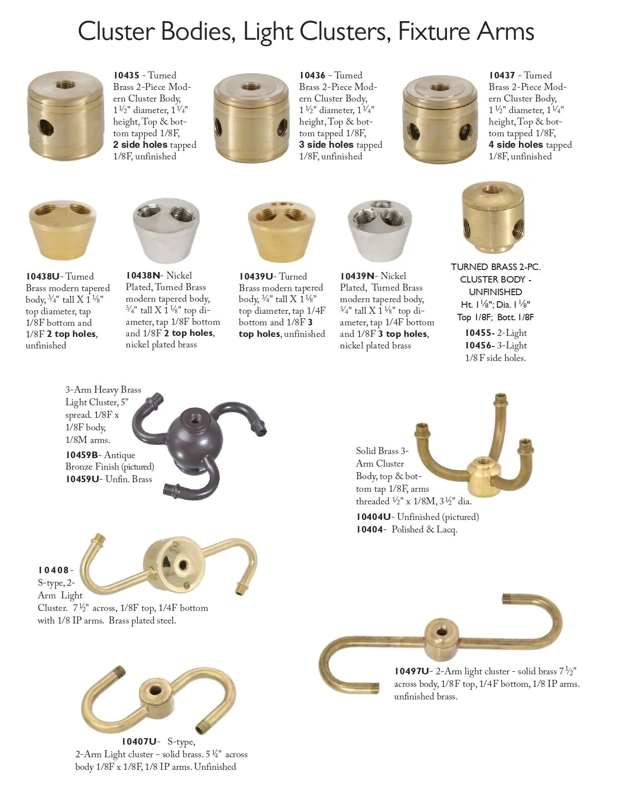 FIXTURE CLUSTER BODIES