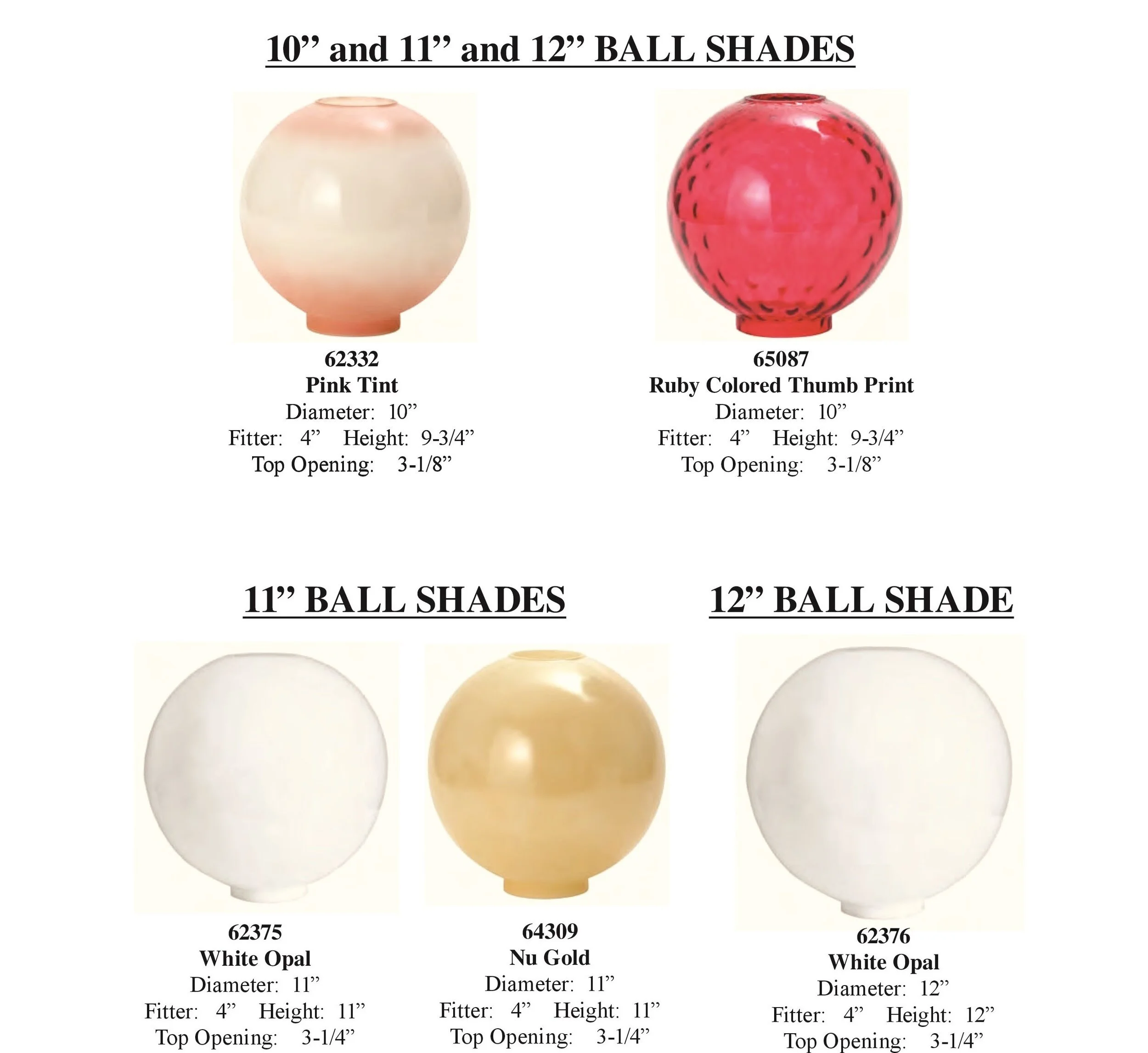 Hurricane Ball Glass Shades