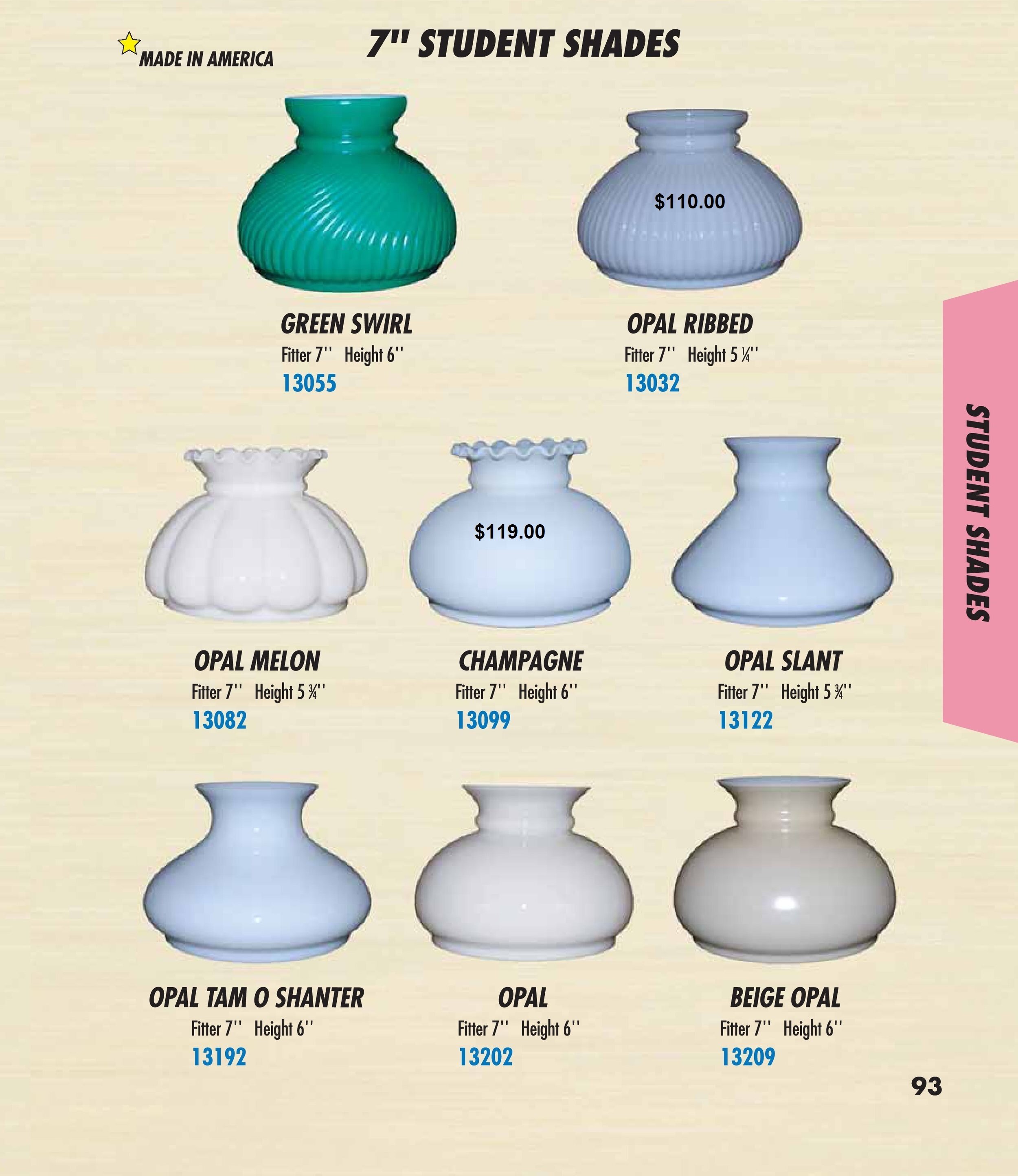 Student Glass Shades